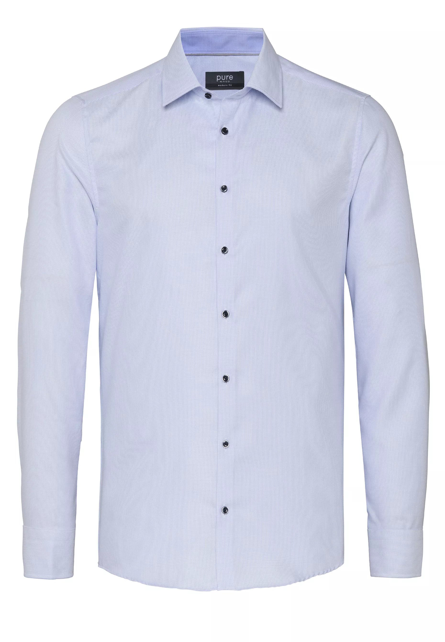 City shirt modern fit blue - 100% cotton - pureshirt